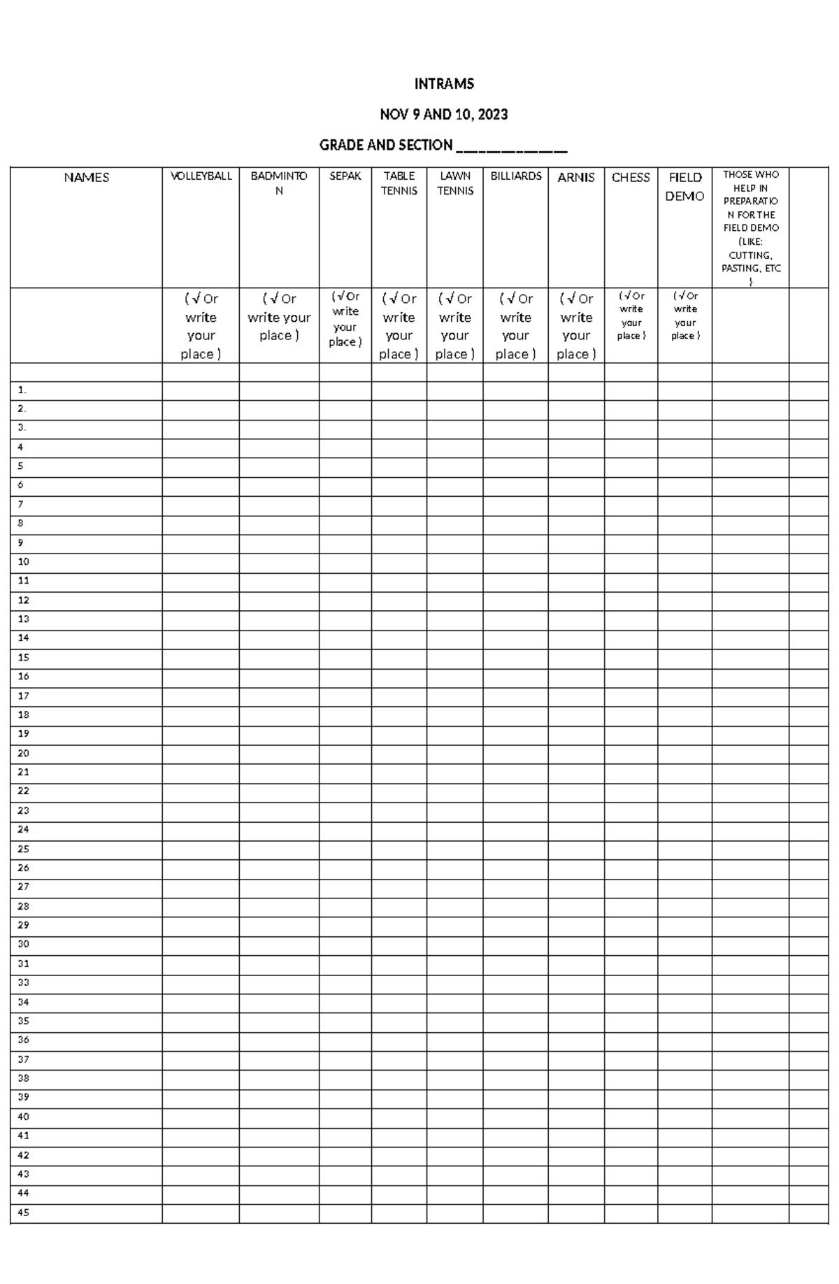 Grade 12 I MM B A - Helium - INTRAMS NOV 9 AND 10, 2023 GRADE AND ...