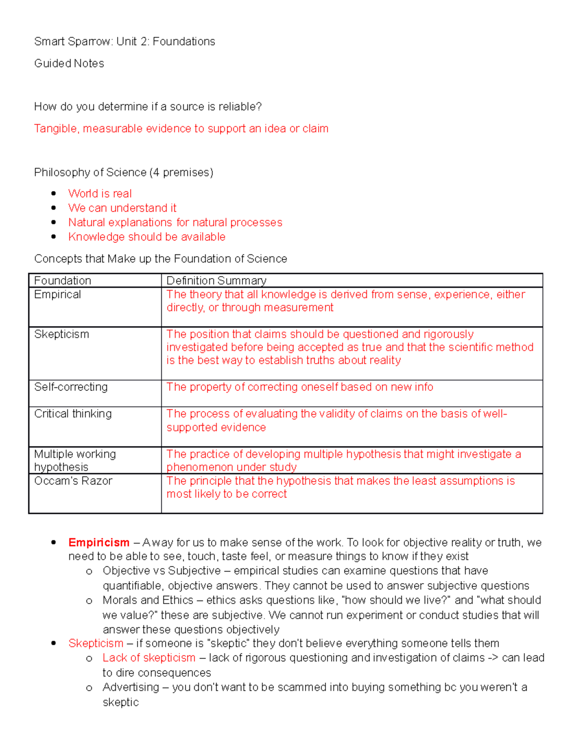 Guided Notes 2-Foundations - Smart Sparrow: Unit 2: Foundations Guided ...