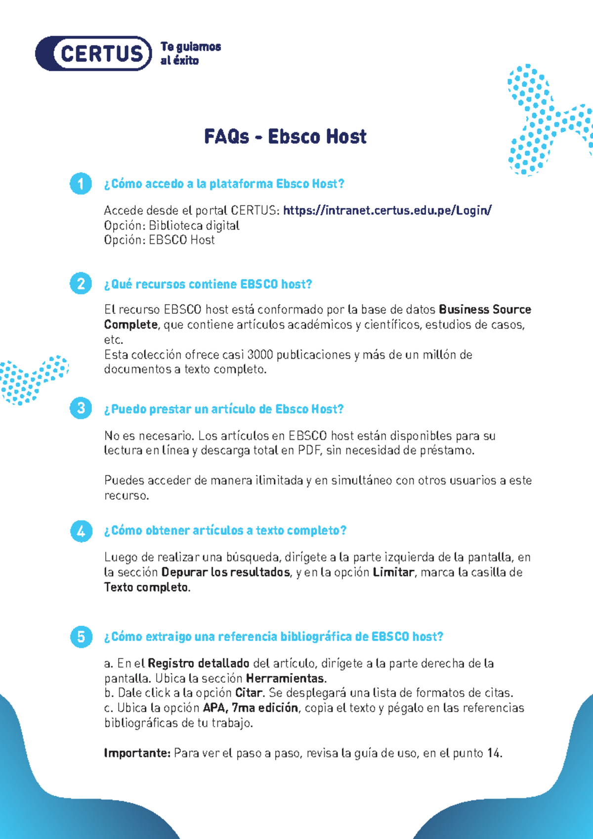 02a FAQs Ebsco Host - CASO1 - Accede desde el portal CERTUS: intranet ...