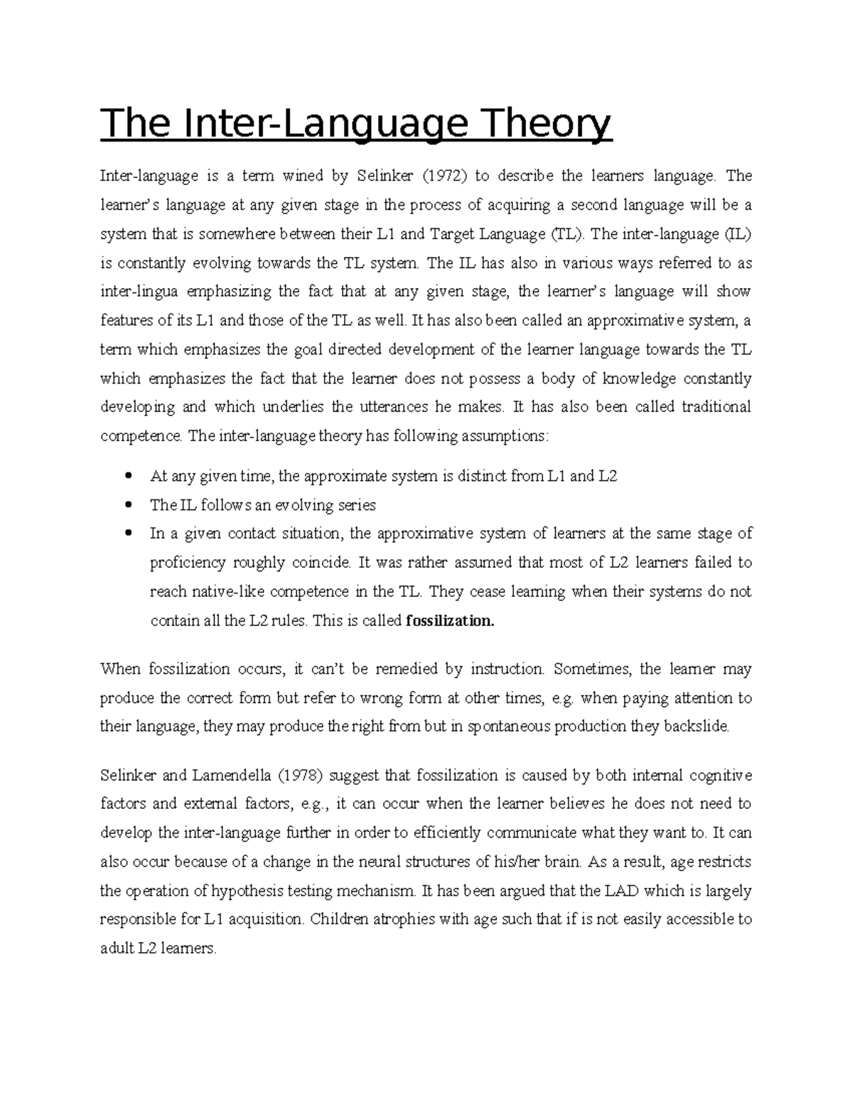 The Inter Language - enjoy - The Inter-Language Theory Inter-language ...