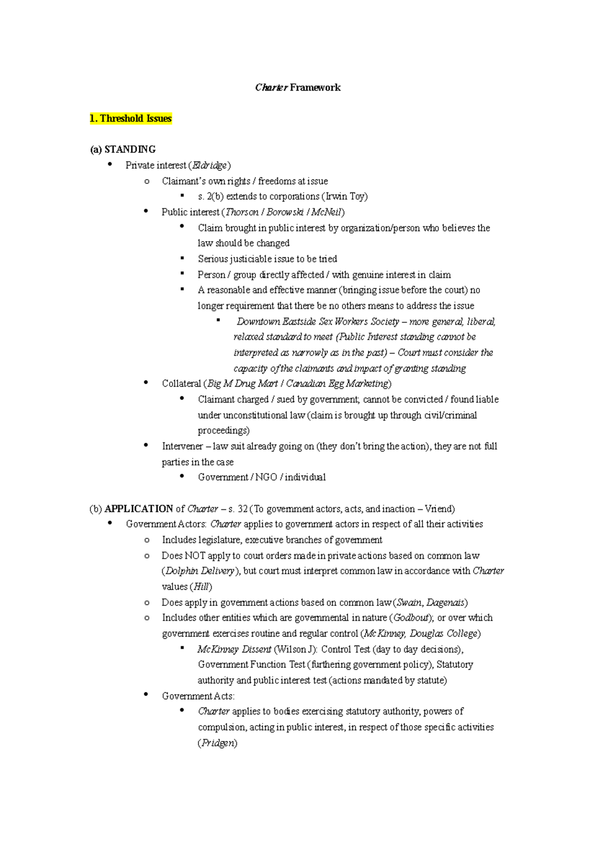 Charter Framework 2015 - Charter Framework 1. Threshold Issues (a ...