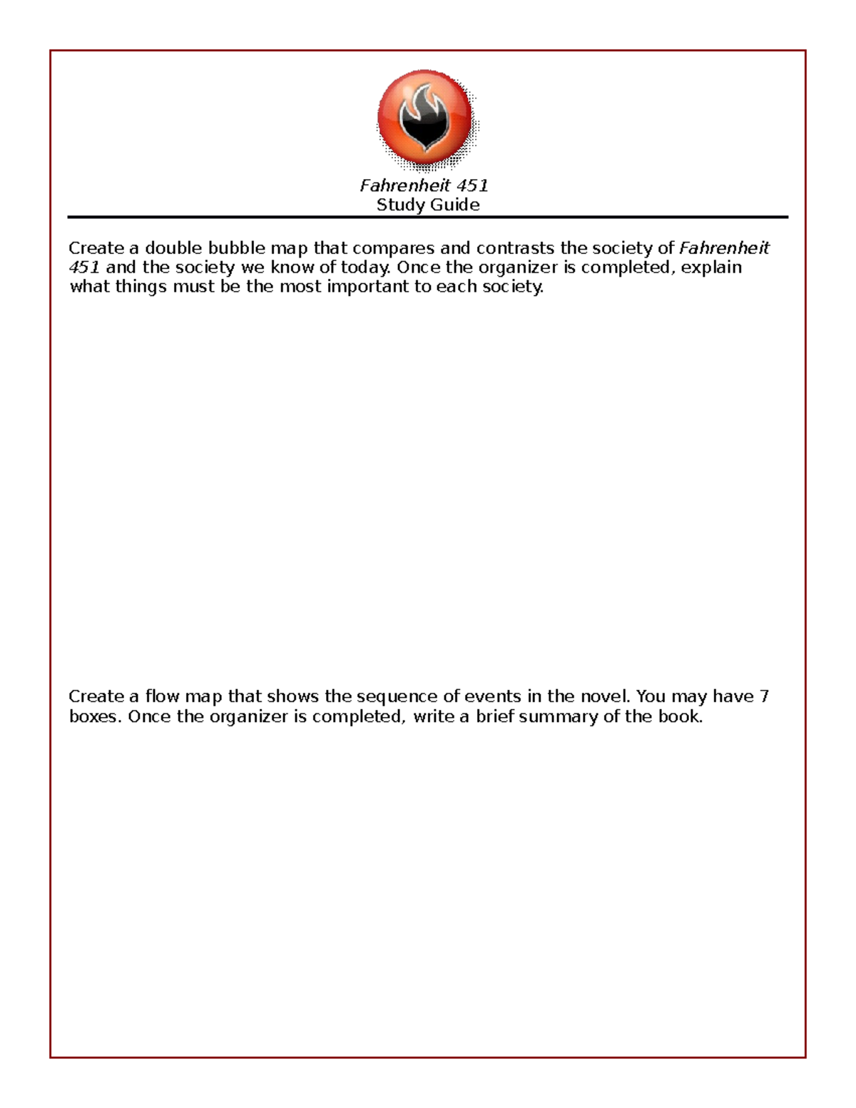 Fahrenheit 451 Study Guide 2023 - Fahrenheit 451 Study Guide Create a ...