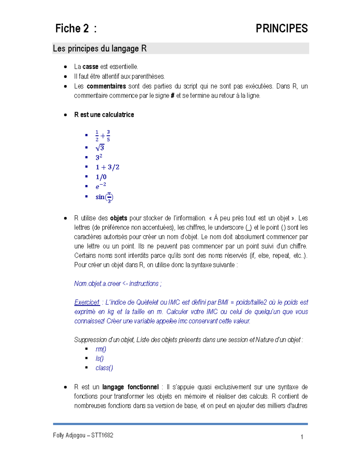 R-Fiche-2 - R-Fiche-1 - Folly Adjogou – STT1682 1 Fiche 2 : PRINCIPES ...