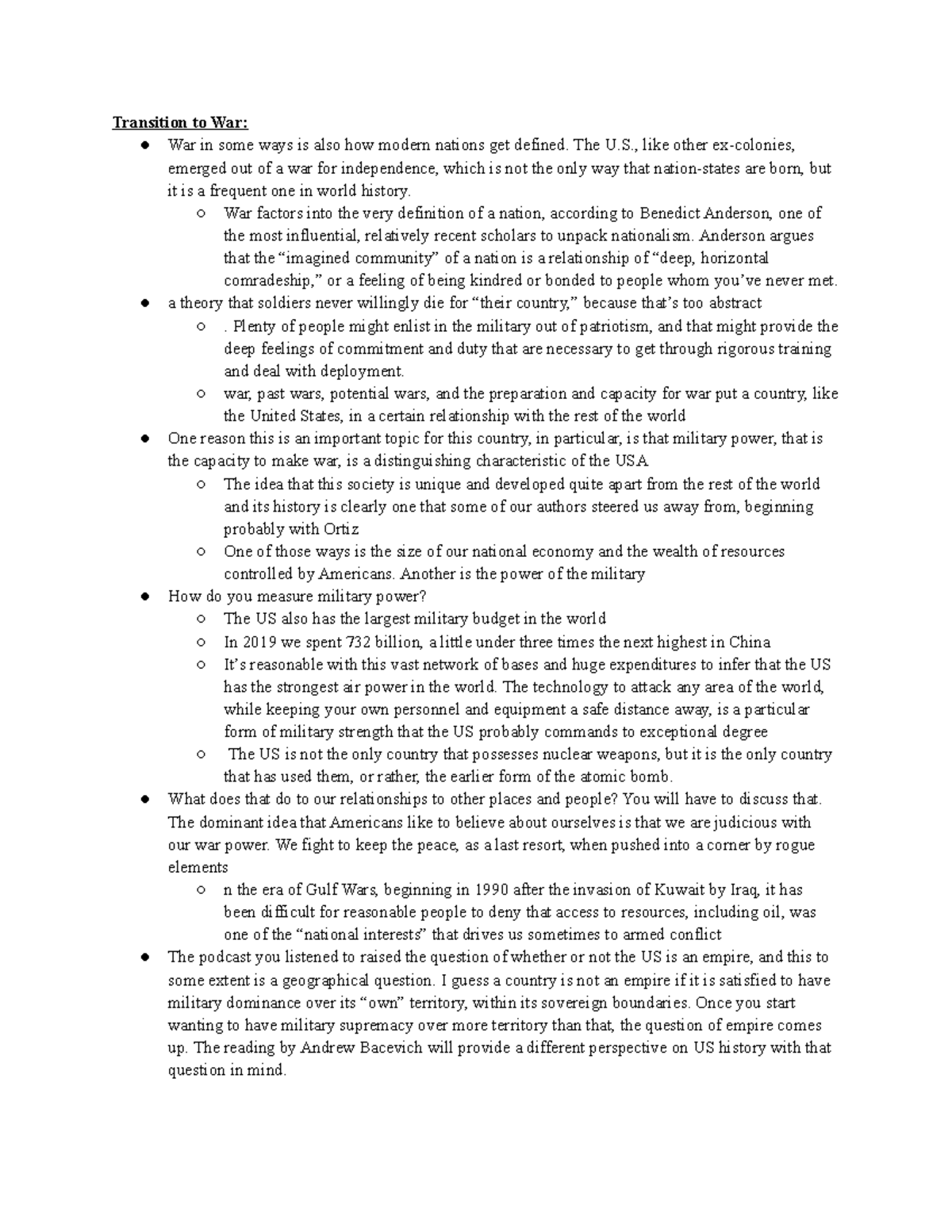 Transition to war - Transition to War: War in some ways is also how ...