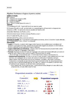 Esercizi + soluzioni (da stampare) - Algebra booleana: soluzione degli ...