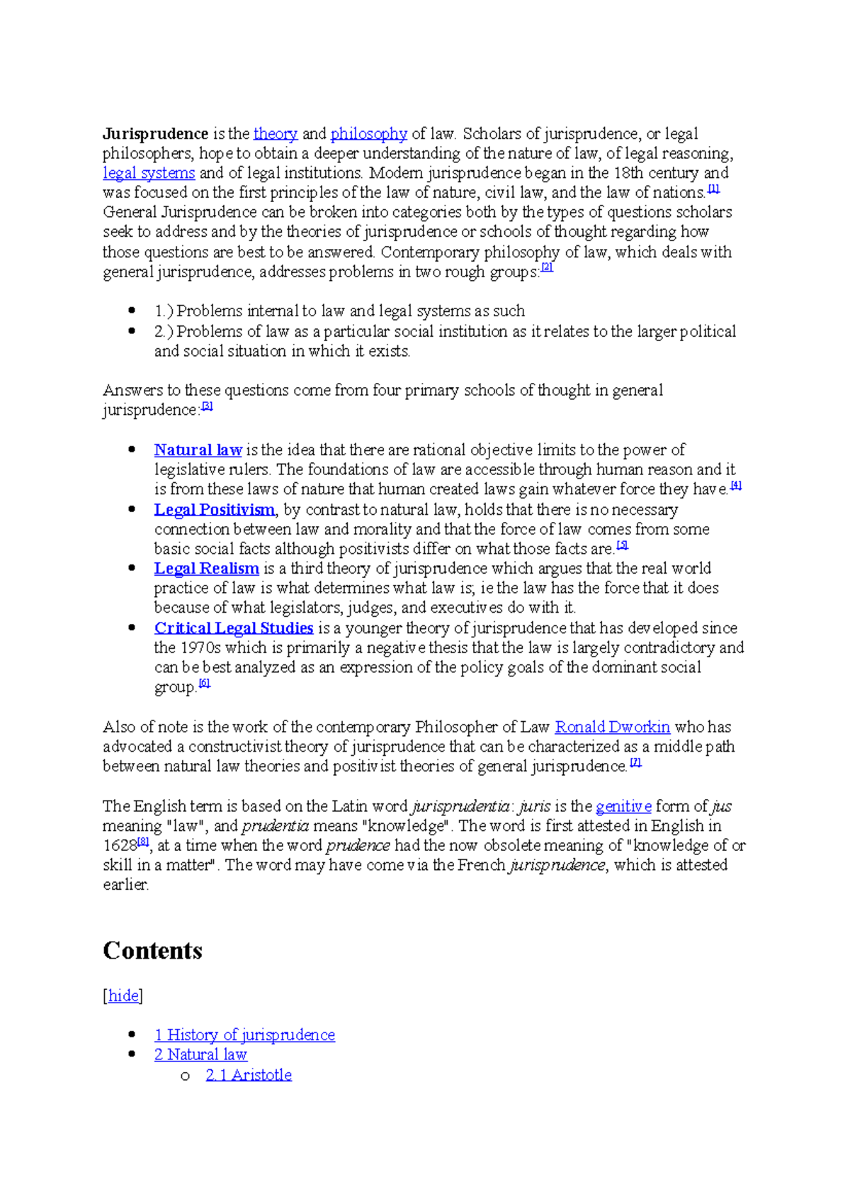 Jurisprudence is the theory and philosophy of law - Scholars of ...