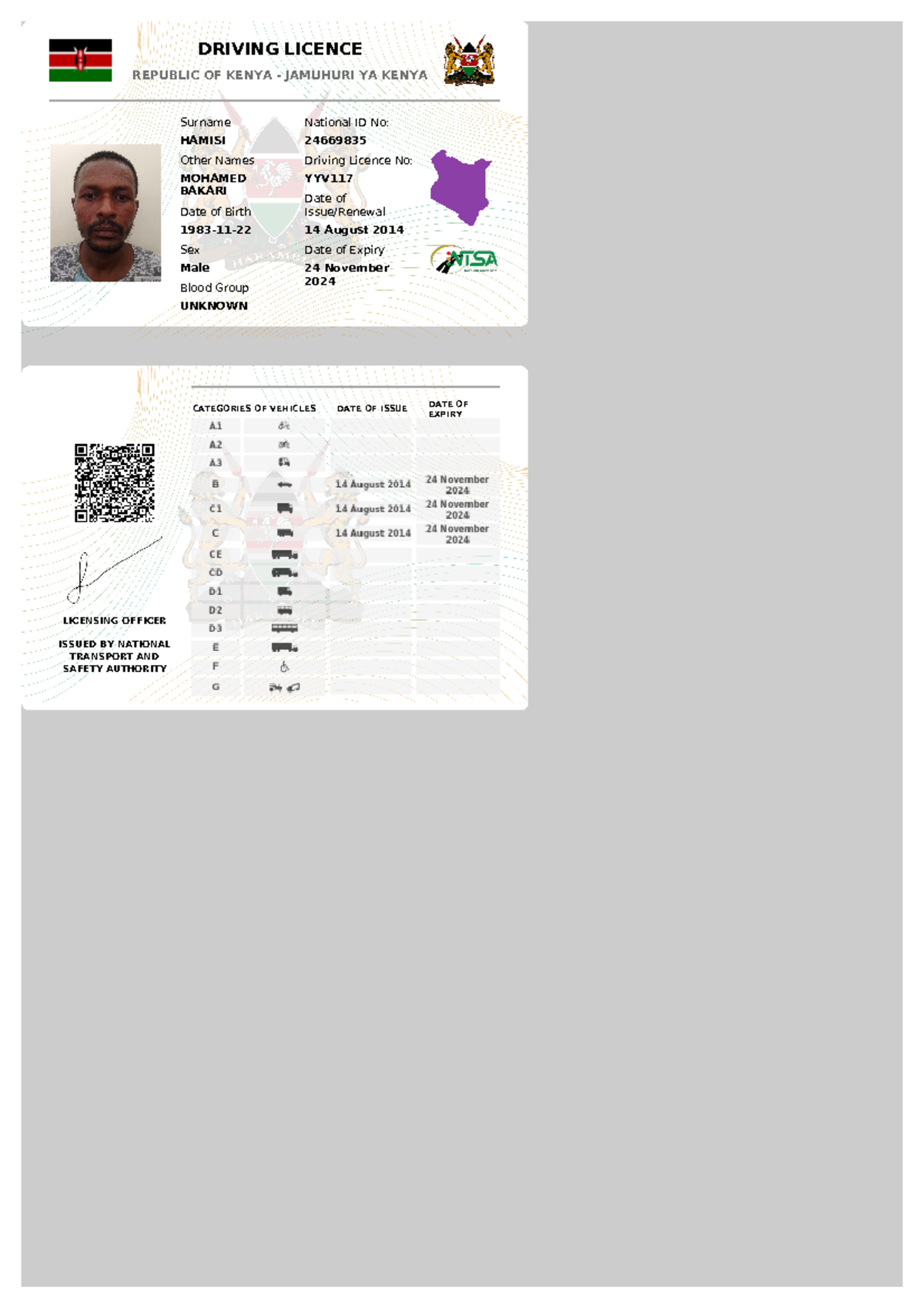 DLR- Dewuezr 8Y-Electronic Driving License - DRIVING LICENCE REPUBLIC ...