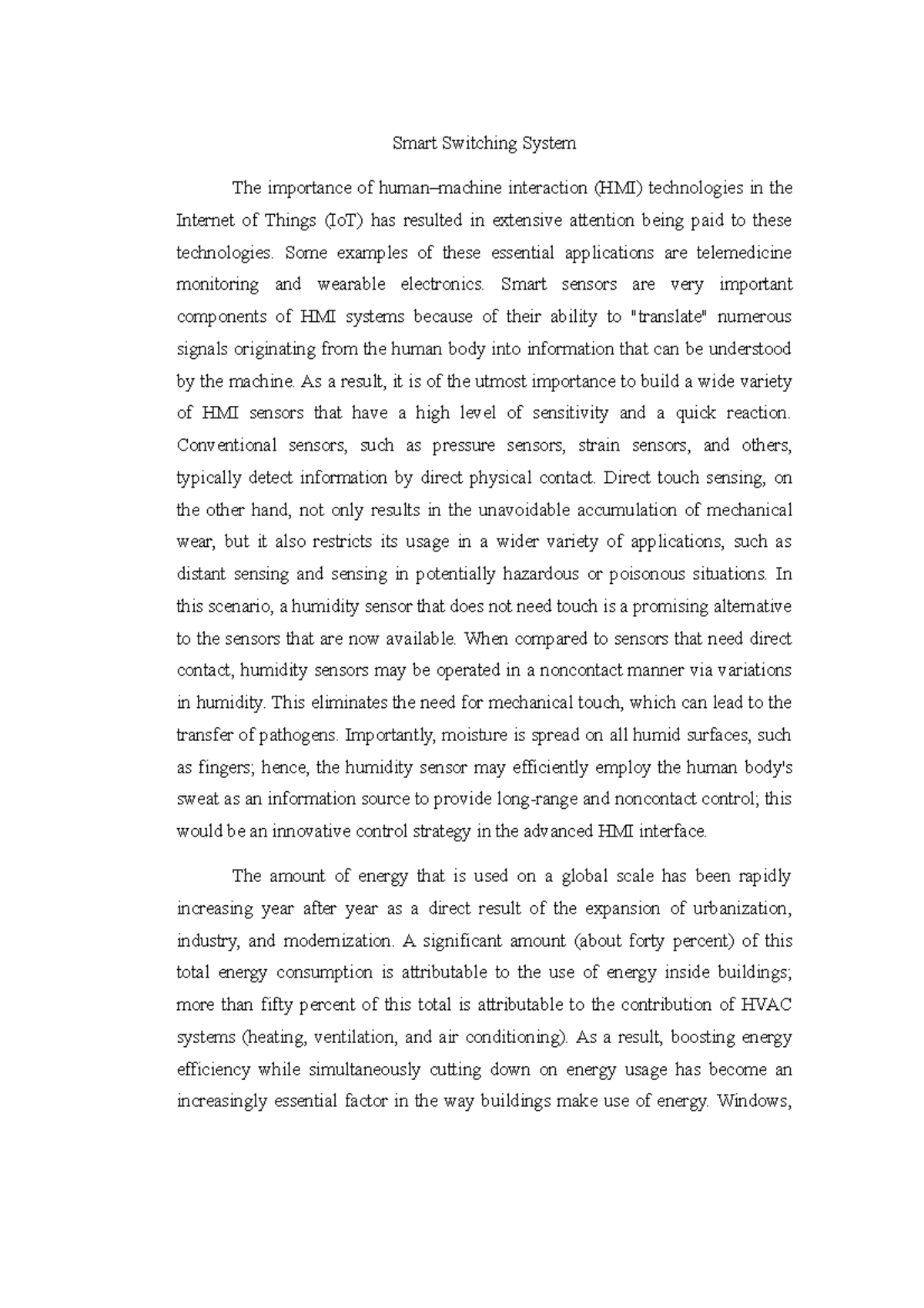 Smart Switching System - Some examples of these essential applications ...