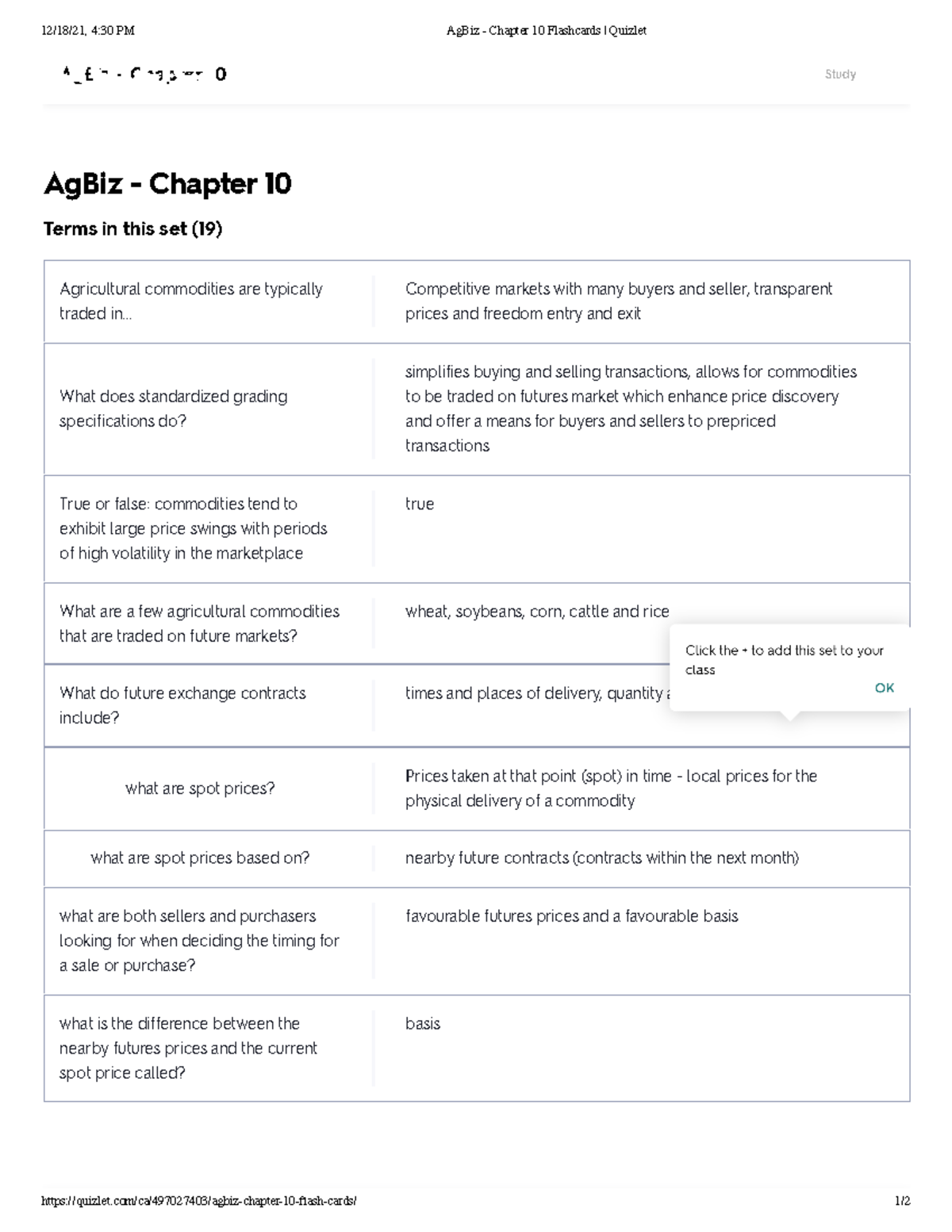 final exam review chapter 10 - 12/18/21, 4:30 PM AgBiz - Chapter 10 ...