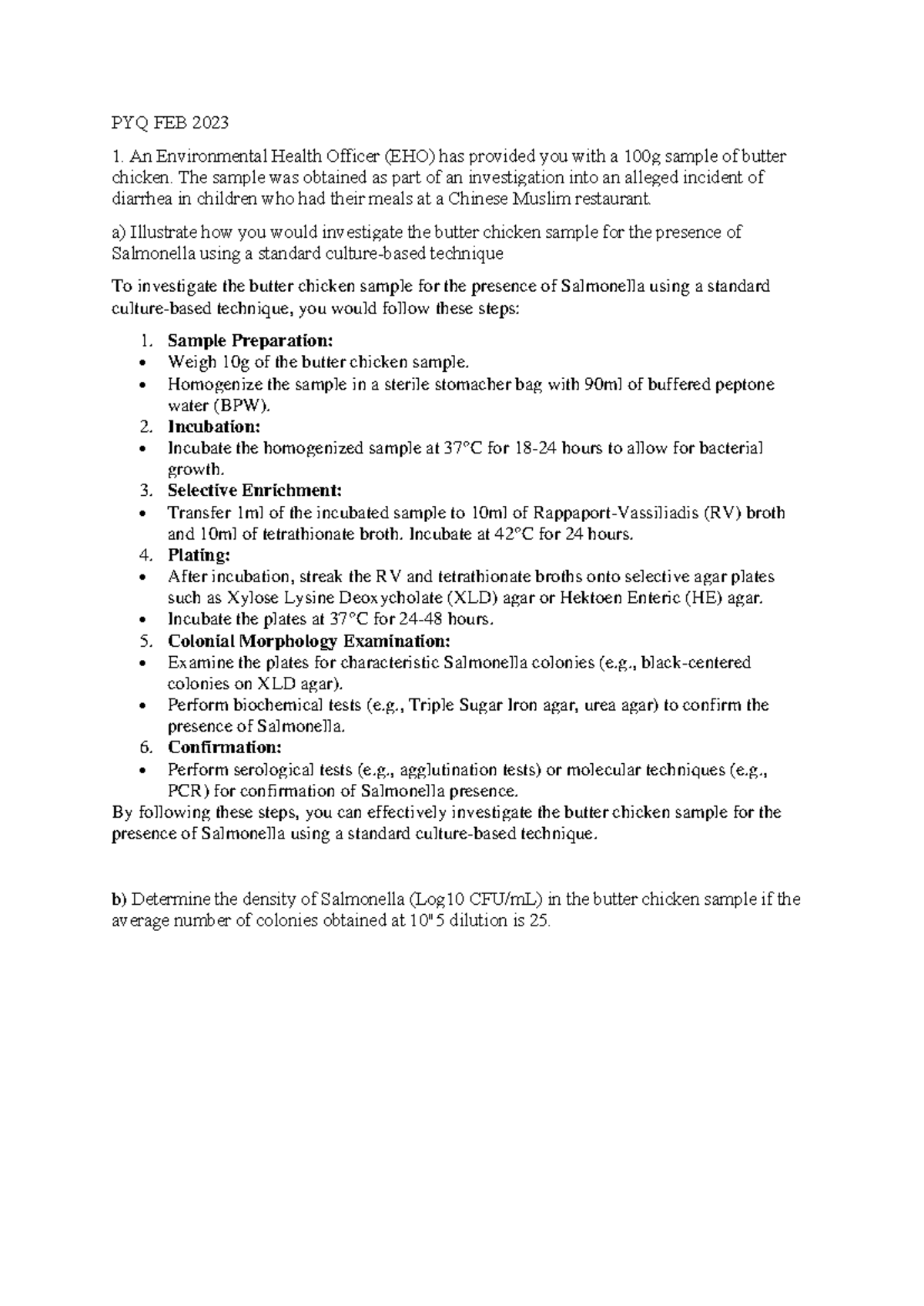 PYQ FEB 2023 - past year question on microbiology subject - PYQ FEB ...