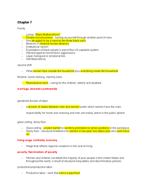 WGS readings chapter 7 - Lomax-Reese “Black Mother/Sons” Double ...