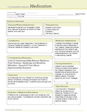 ATI Medication template Dobutamine - ACTIVE LEARNING TEMPLATES ...