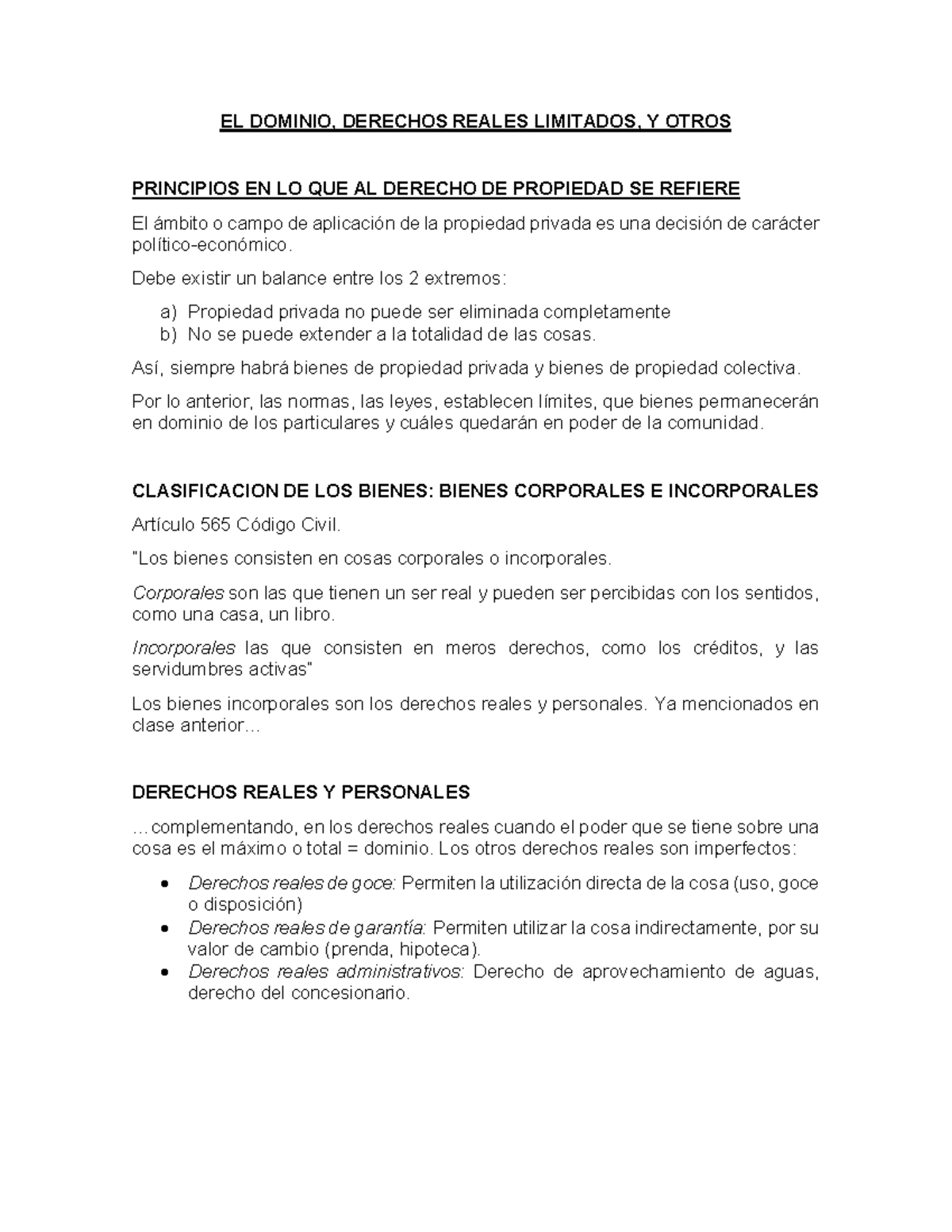Derecho inmobiliario y registral Completo - EL DOMINIO, DERECHOS REALES ...