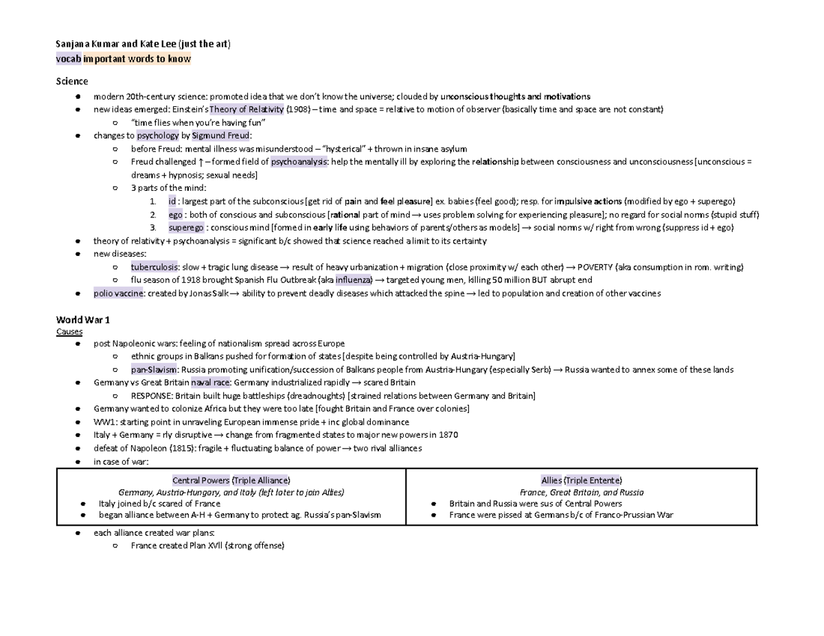 Humanities U6 A World Without Borders (1900-1945) Test - vocab ...