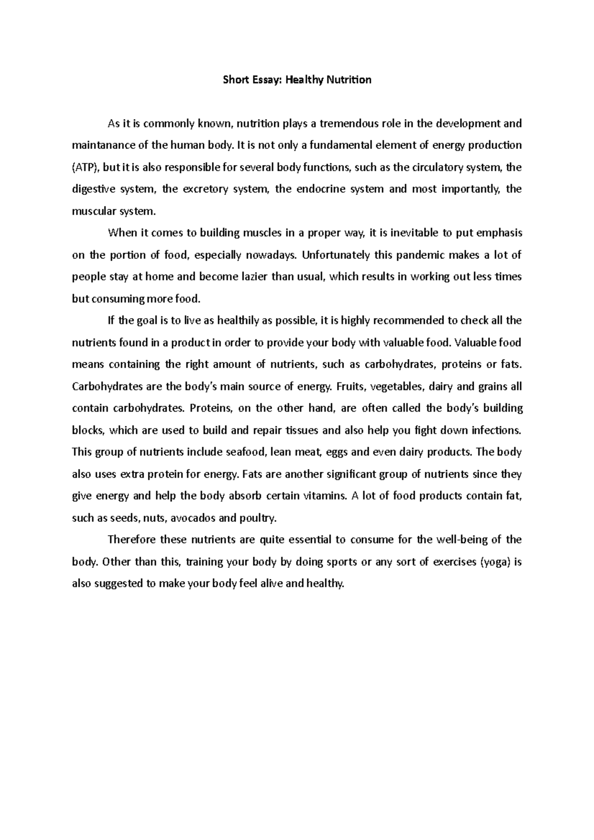 All about Healthy Nutrition and its main benefits regarding the human ...