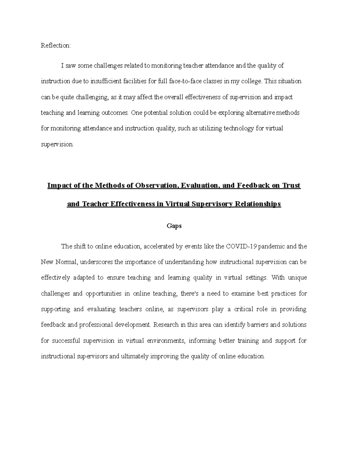 Doc-Glens-class - Reflection: I saw some challenges related to ...