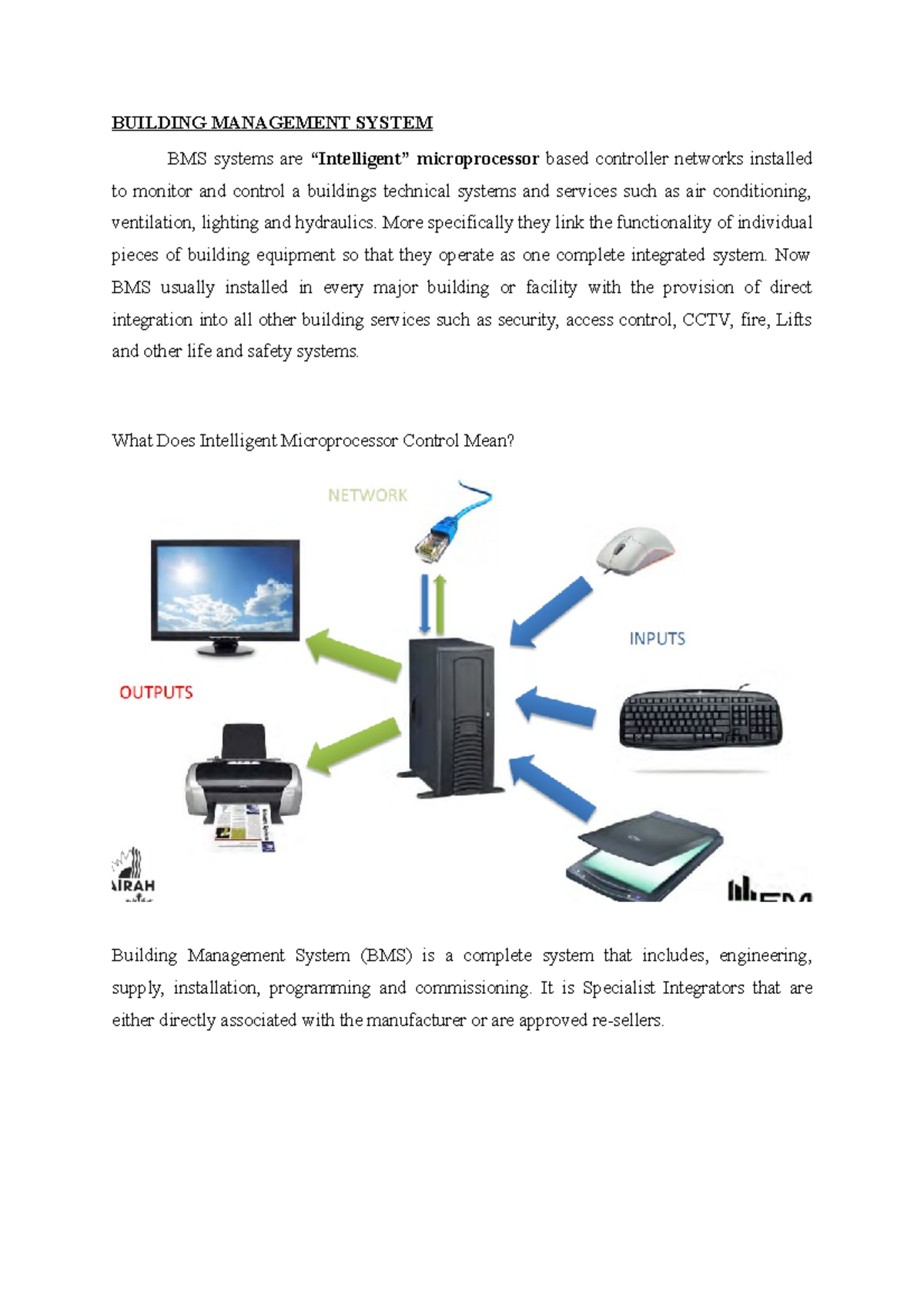 Building Managemnet - BUILDING MANAGEMENT SYSTEM BMS systems are ...