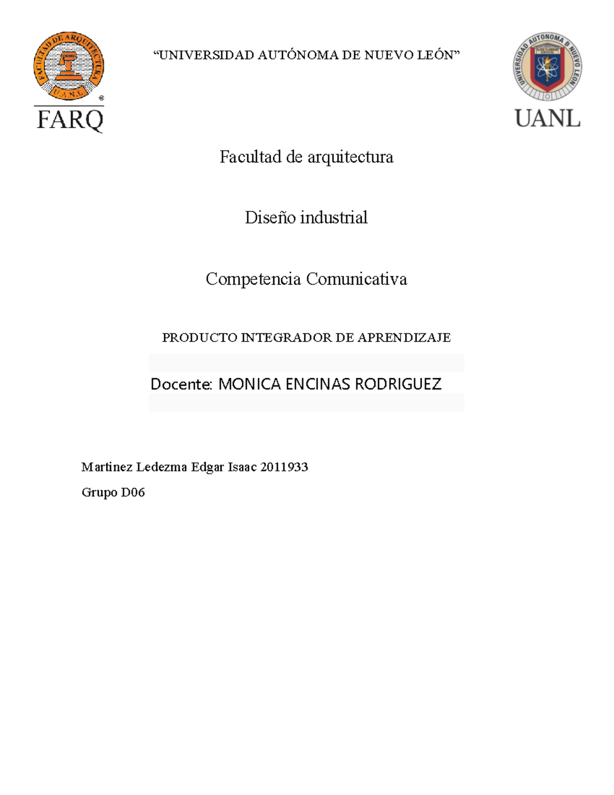 COCO Edgar Isaac Martinez Ledezma PIA - “UNIVERSIDAD AUTÓNOMA DE NUEVO ...