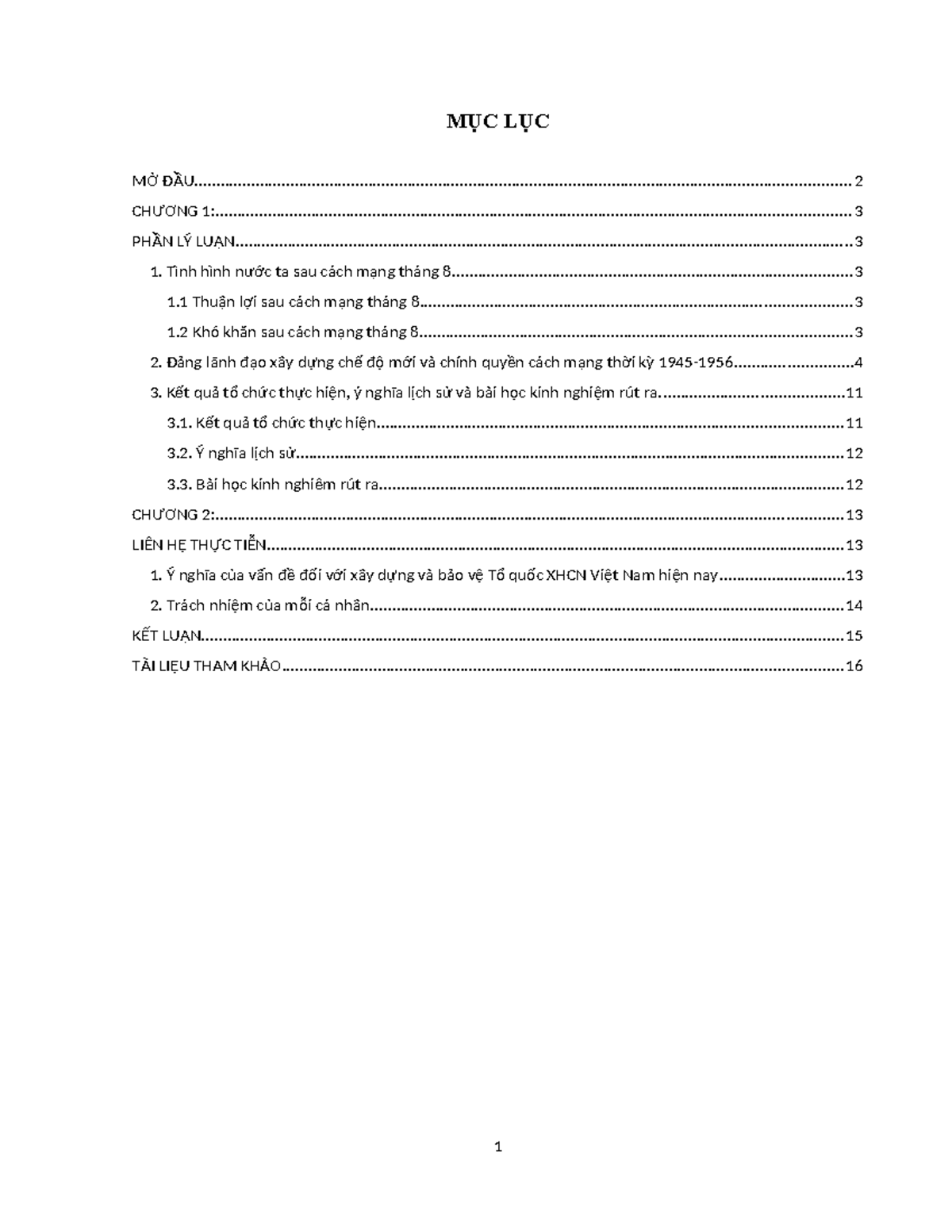 TIỂU LUẬN - Tiểu luận HIS 362 - MỤC LỤC MỞ - Studocu