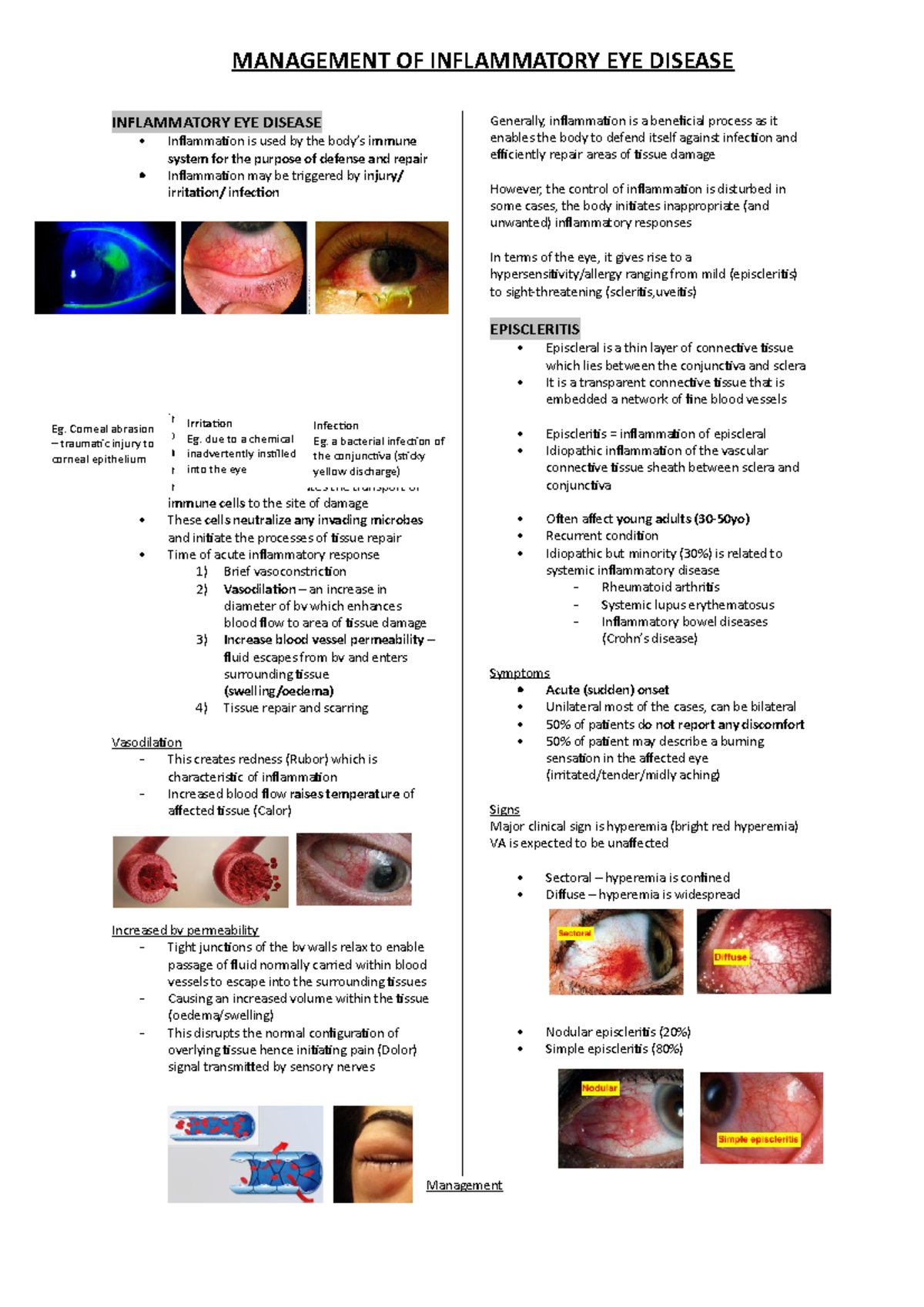 6 - Management of inflammatory eye disease - INFLAMMATORY EYE DISEASE ...