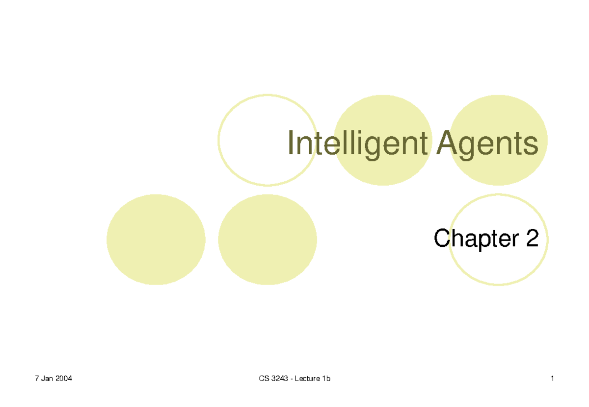 M2-agents-pub - ffb - Intelligent Agents Chapter 2 Outline Agents and ...