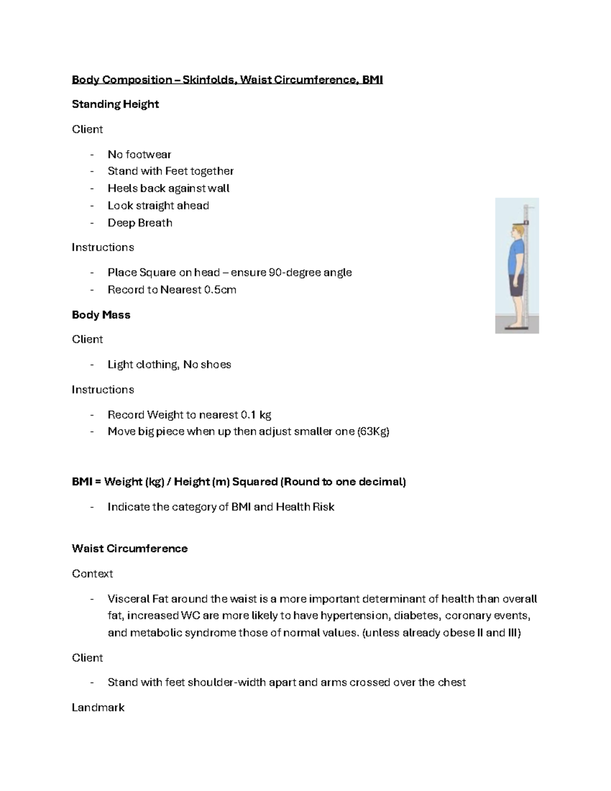 Practical Guide - Body Composition – Skinfolds, Waist Circumference ...