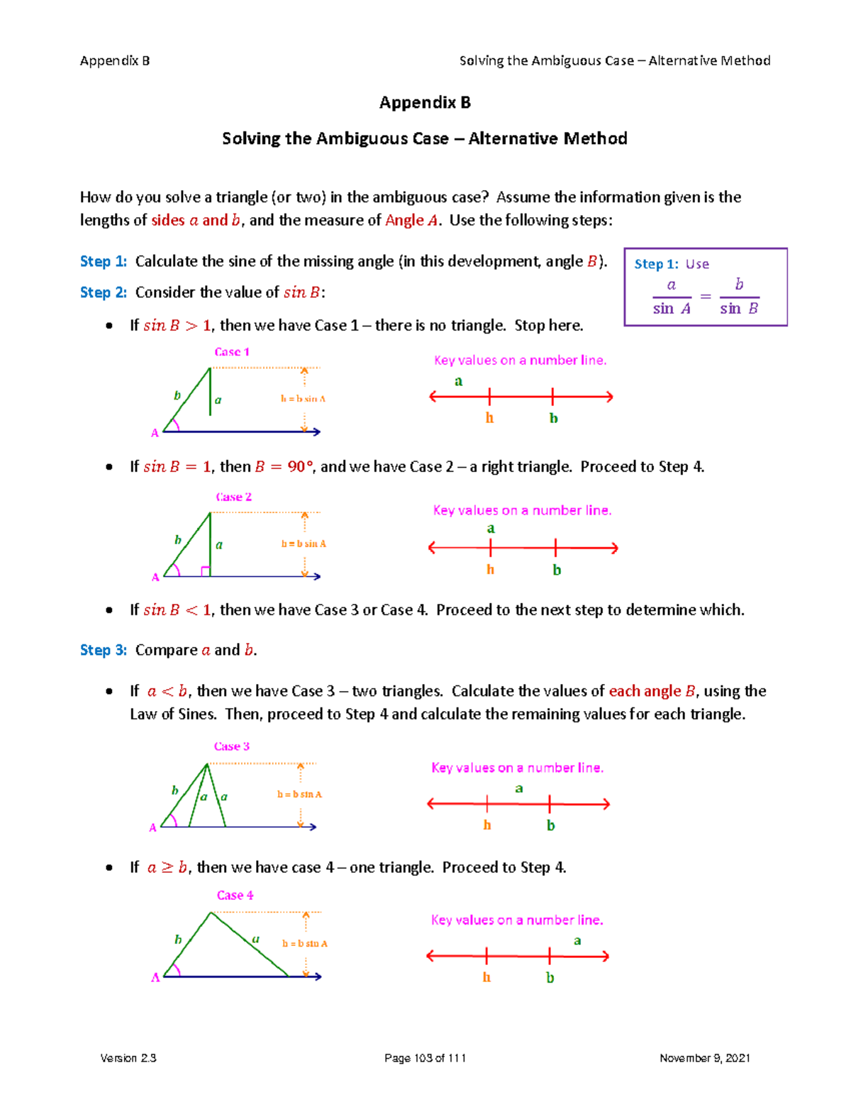 Trigonometry Math (13) - Appendix B Solving the Ambiguous Case ...