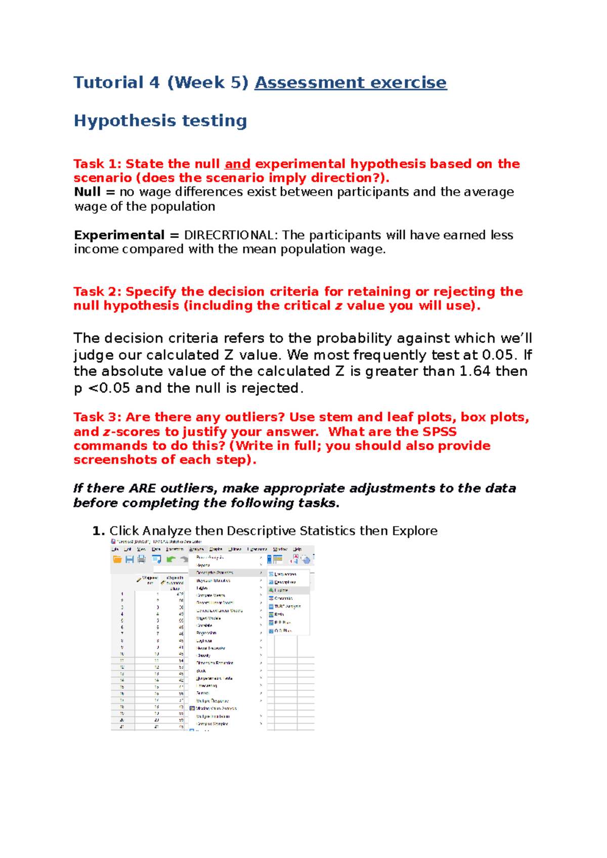 2021 Tutorial 4 Assessment Exercise - Tutorial 4 (Week 5) Assessment ...