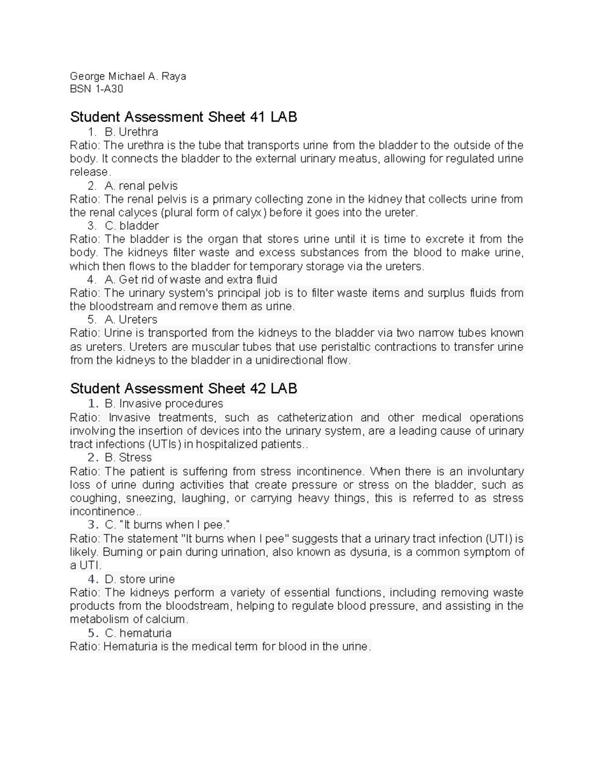 SAS 41 - 46 Anaphy LAB - RAYA - George Michael A. Raya BSN 1-A Student ...