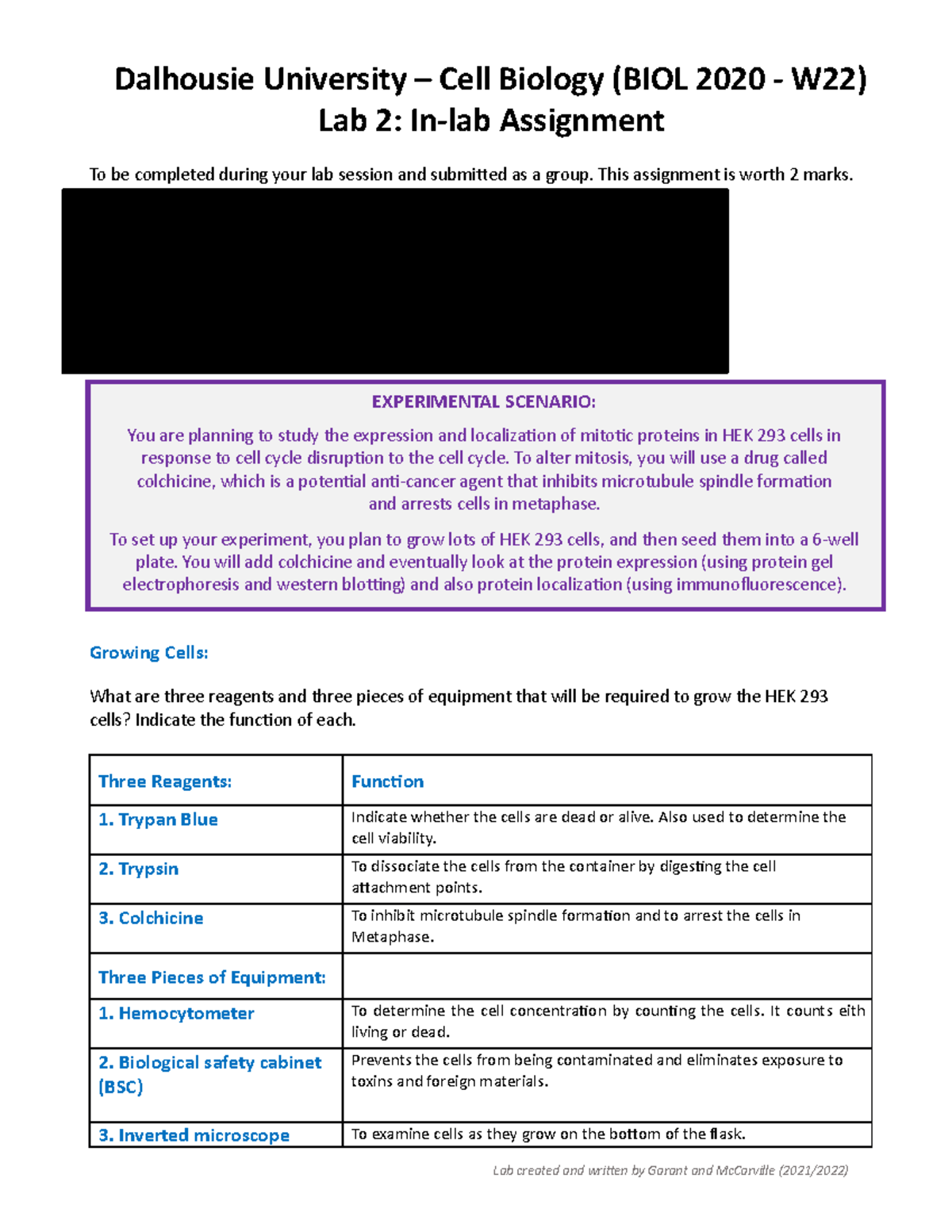 Lab 2 Assignment Winter 2022 - Lab created and written by Garant and ...