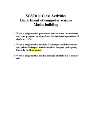 SCSC011 - UL - Computing Concepts And Algorithms - Studocu