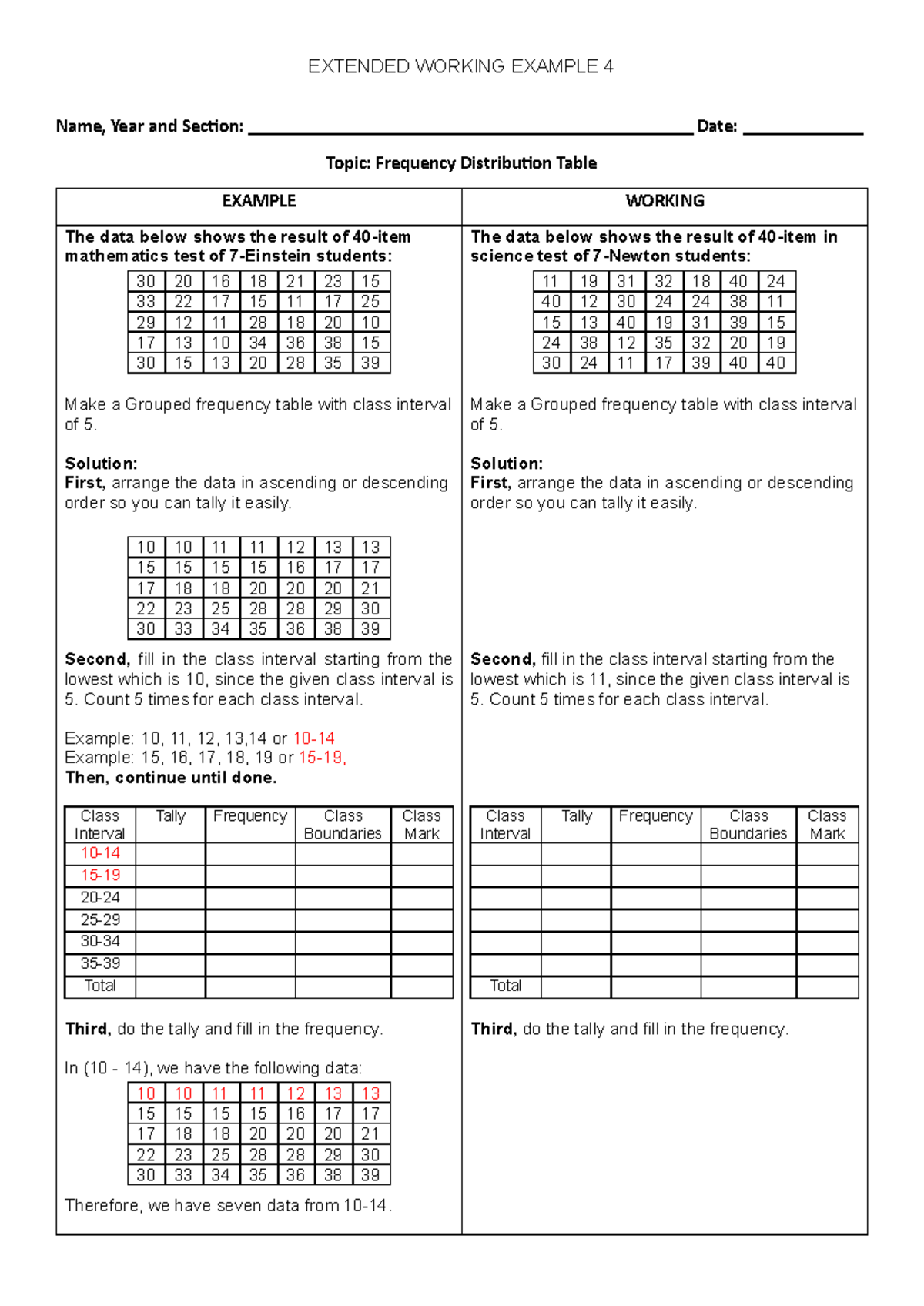 EWE4 - For study purpose - EXTENDED WORKING EXAMPLE 4 Name, Year and ...