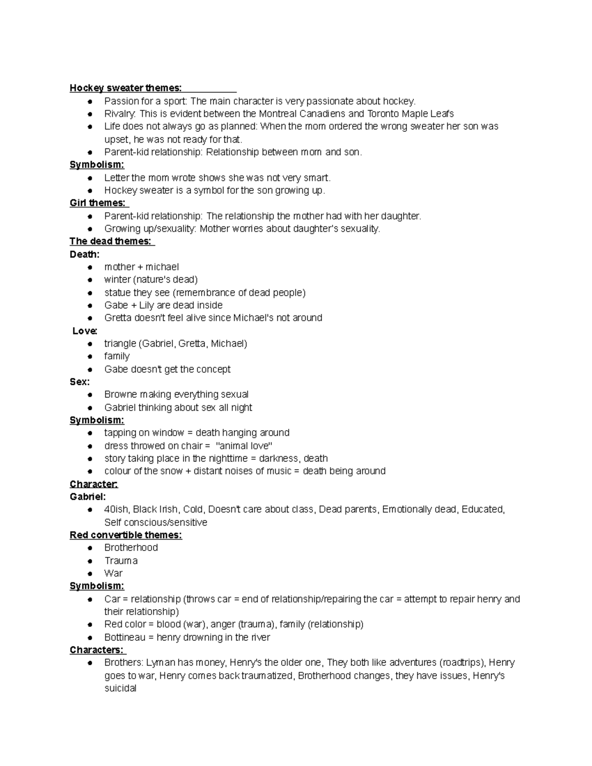 603-101-MQ Effective Reading and Writing short story notes - Hockey ...