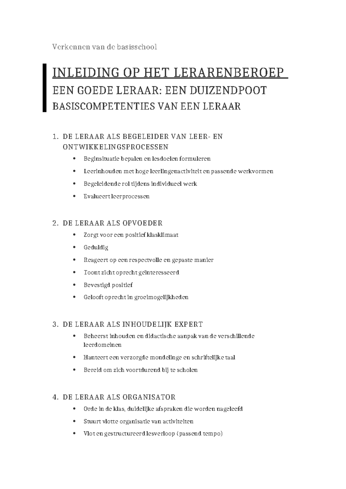 Verkennen van de basisschool - Verkennen van de basisschool INLEIDING ...