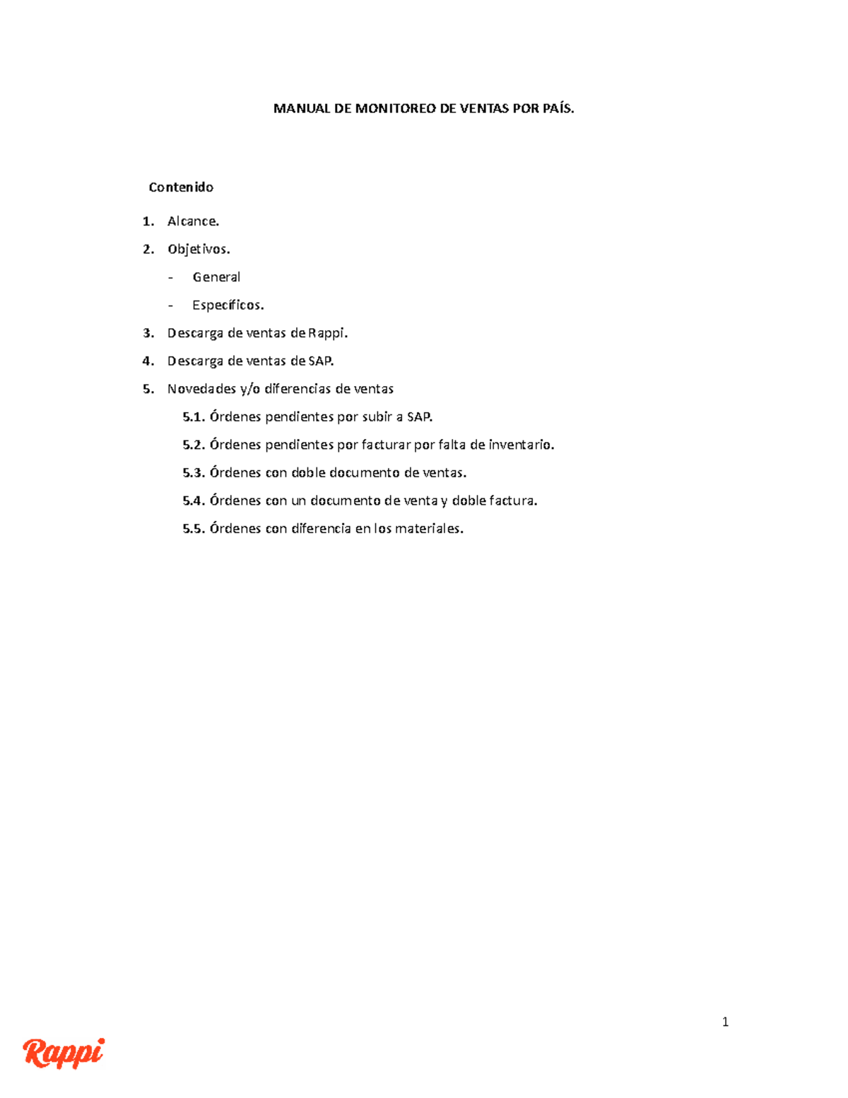 Monitoreo DE Ventas POR PAÍS - MANUAL DE MONITOREO DE VENTAS POR PAÍS ...