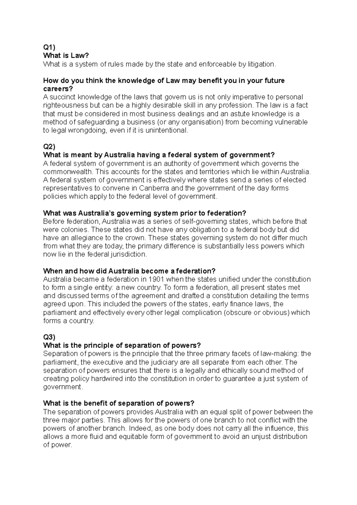 LAWS1100 tut 1 - tut 1 - LAWS1100 - UQ - Studocu
