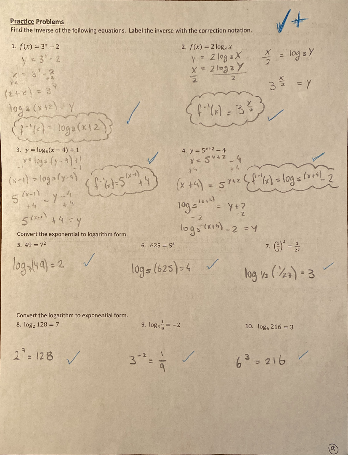 WS- #2 (p9-10) - Problems with solutions for algebra II - MATH 155 ...