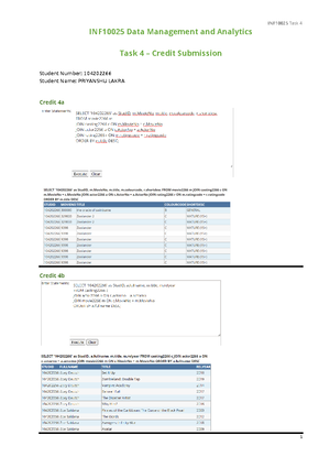 Week 5 Tutorial Questions - INF100 25 Tutorial 5 Tutorial 5 ...