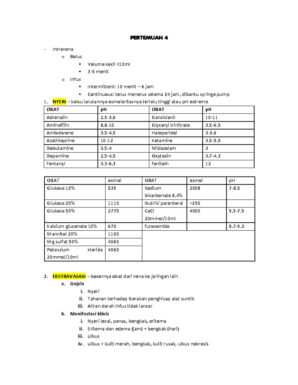 Rute Pemberian dan Resiko Pemberian Injeksi - PERTEMUAN 4 Intravena o ...