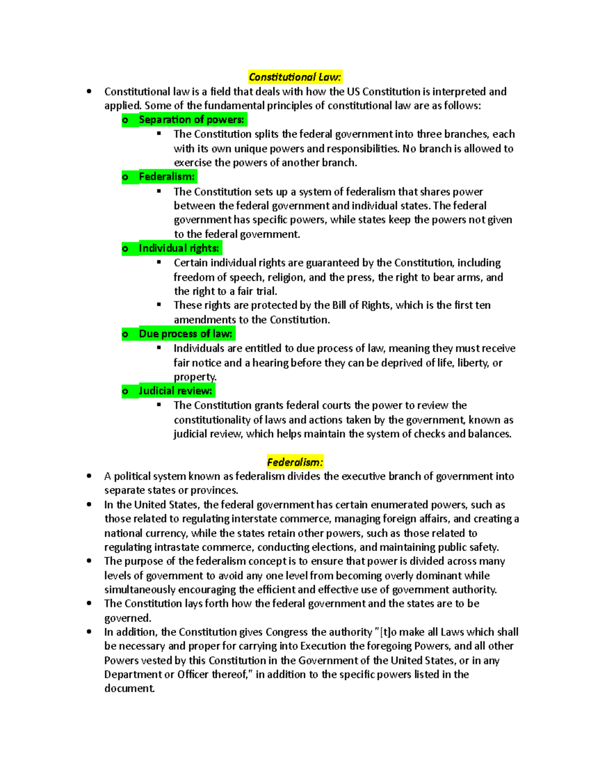 Chapter 4-Constitutional Law - Constitutional Law: Constitutional law ...