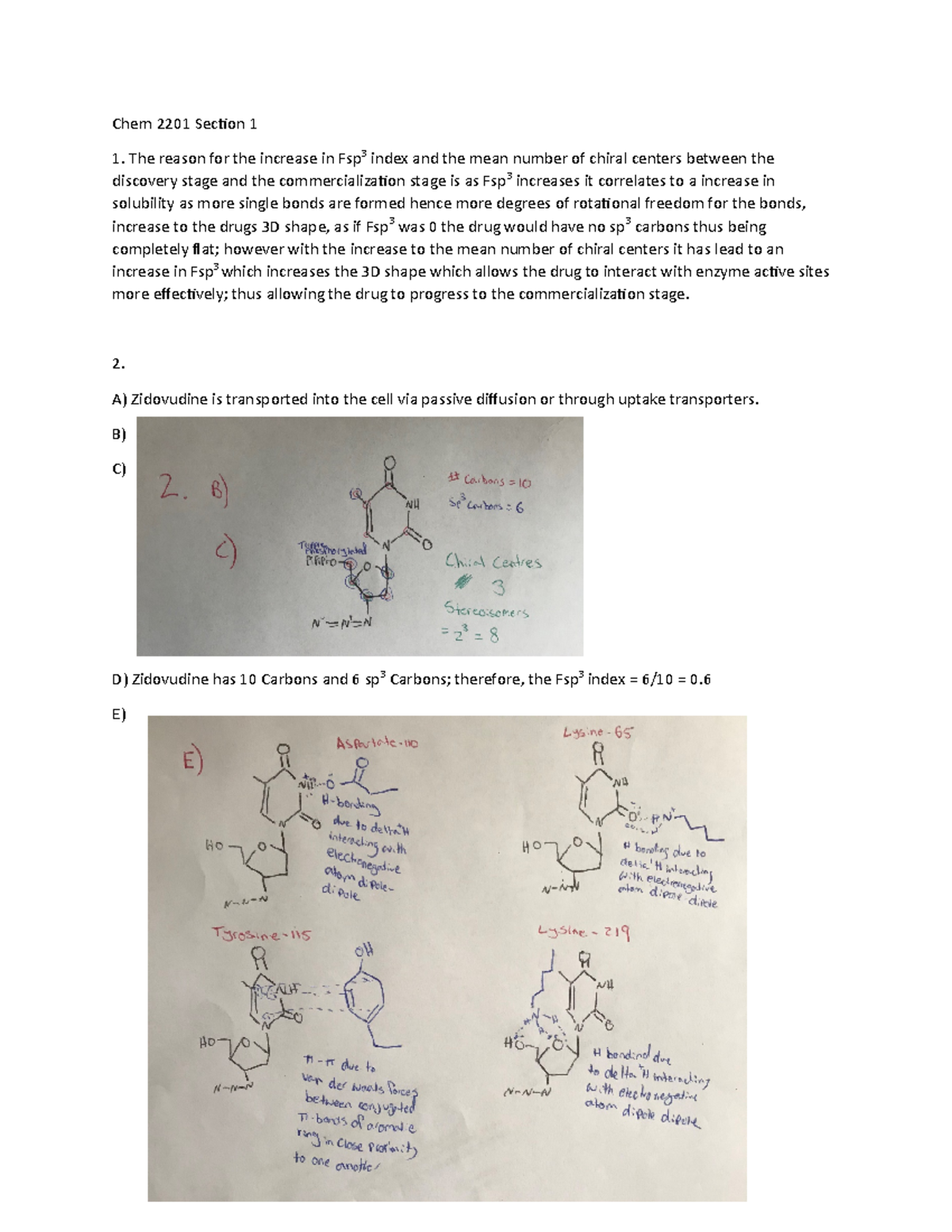 Section 1 Assignment Chem2201 - Chem 2201 Section 1 The reason for the ...
