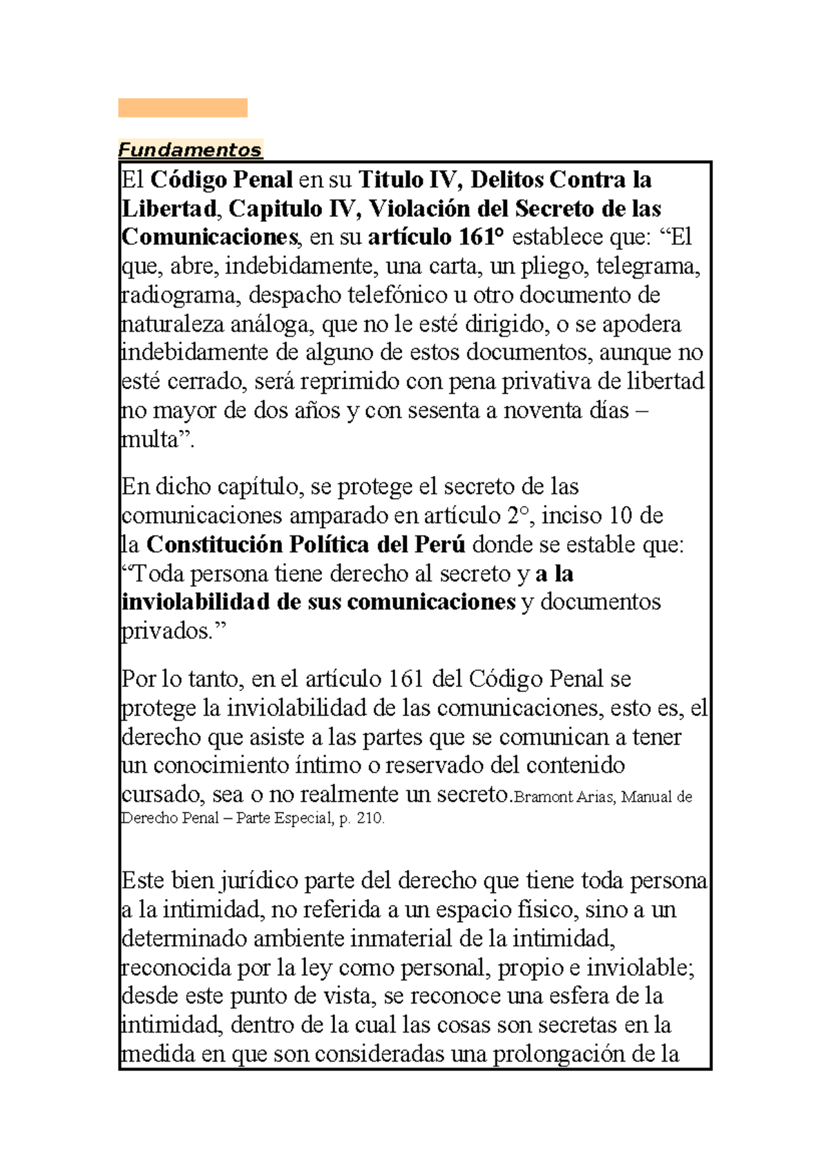 Delito violacion del secreto de las comunicaciones - Fundamentos El Código Penal en su Titulo IV ...