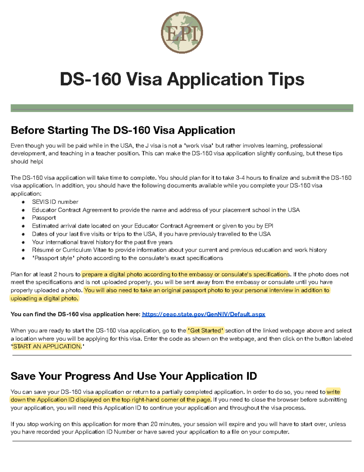 DS 160 Visa Application Tips - DS-160 Visa Application Tips Before ...