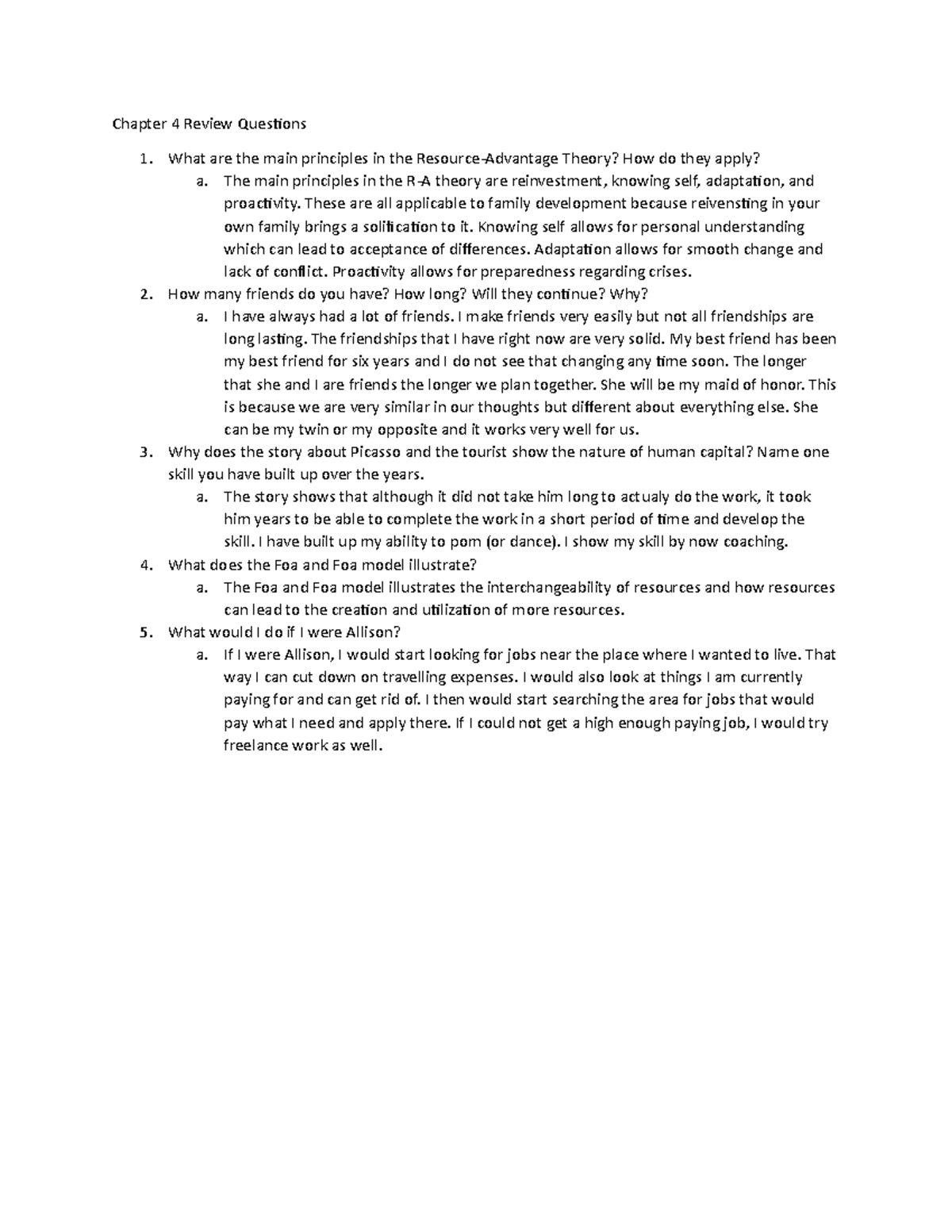 Chapter 4 Review Questions - Chapter 4 Review Questions What are the ...