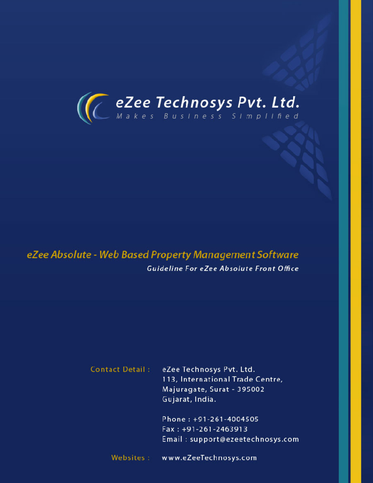 E Zee Absolute Front Office Help - Table of Contents INTRODUCTION TO EZEE ABSOLUTE OVERVIEW OF ...