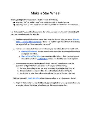 Lab 2 ASTR 1404 - Lab for Astronomy: Solar System - Forensic Astronomy ...