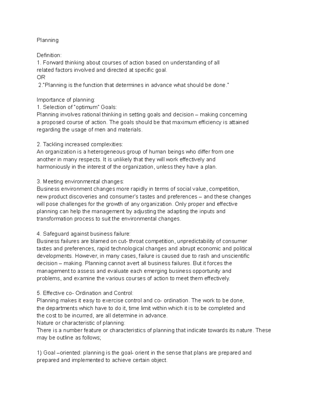 Agribusiness Notes Ch 3 - Planning Definition: Forward thinking about ...