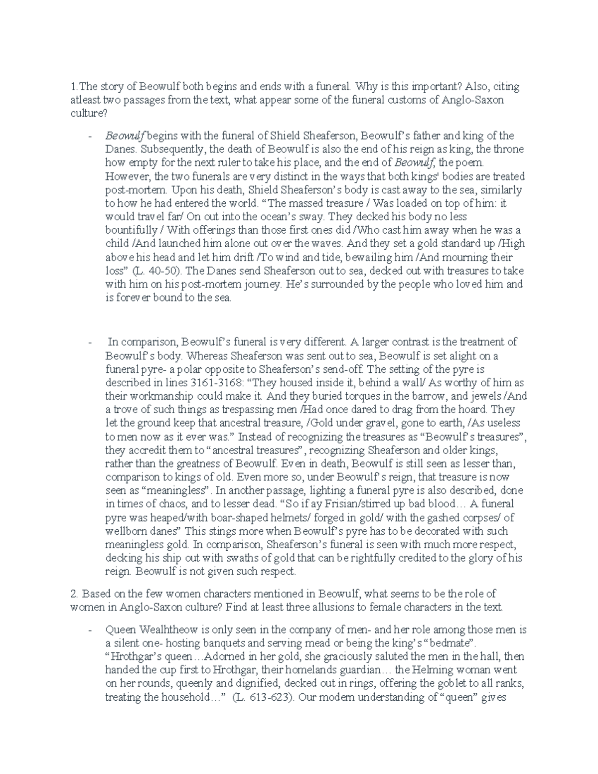 Beowulf sq - enjdwqhdid - 1 story of Beowulf both begins and ends with ...