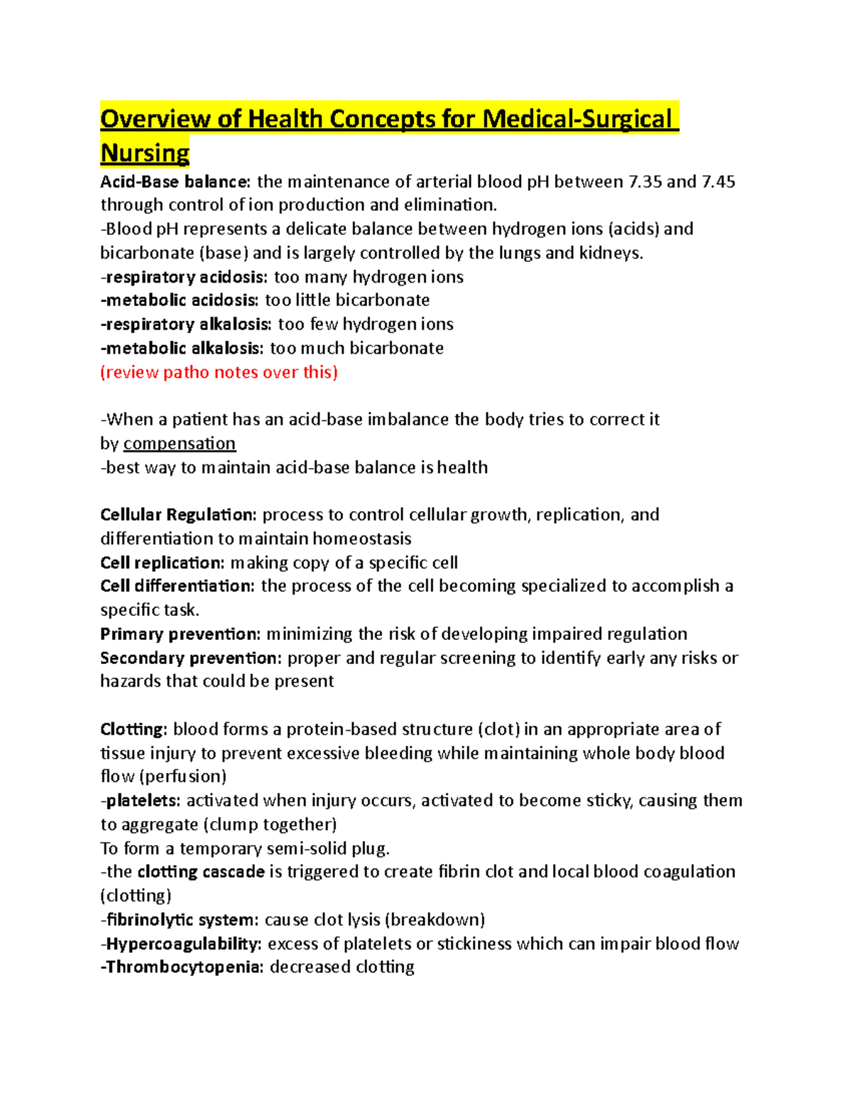 Health Concepts for Medical - Overview of Health Concepts for Medical ...