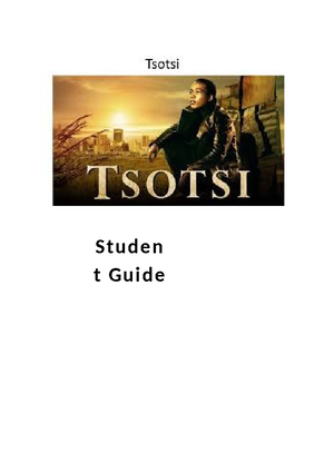 Tsotsi contextual questions - QUESTIONS CHAPTER 1 Identify why Tsotsi is silent for most of the ...